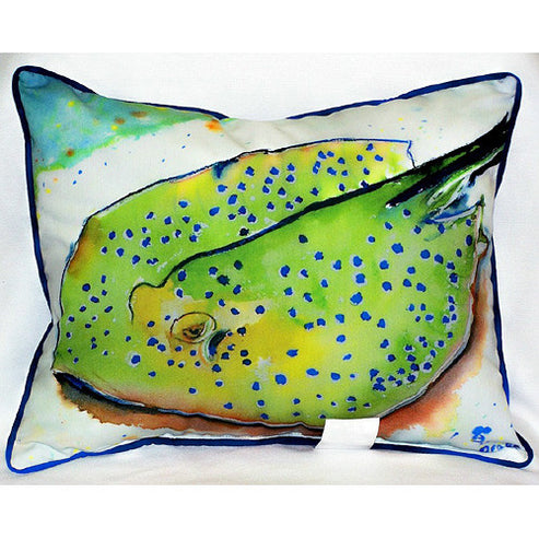 Betsy Drake Stingray Pillow- Indoor/Outdoor – Coastal Style Gifts